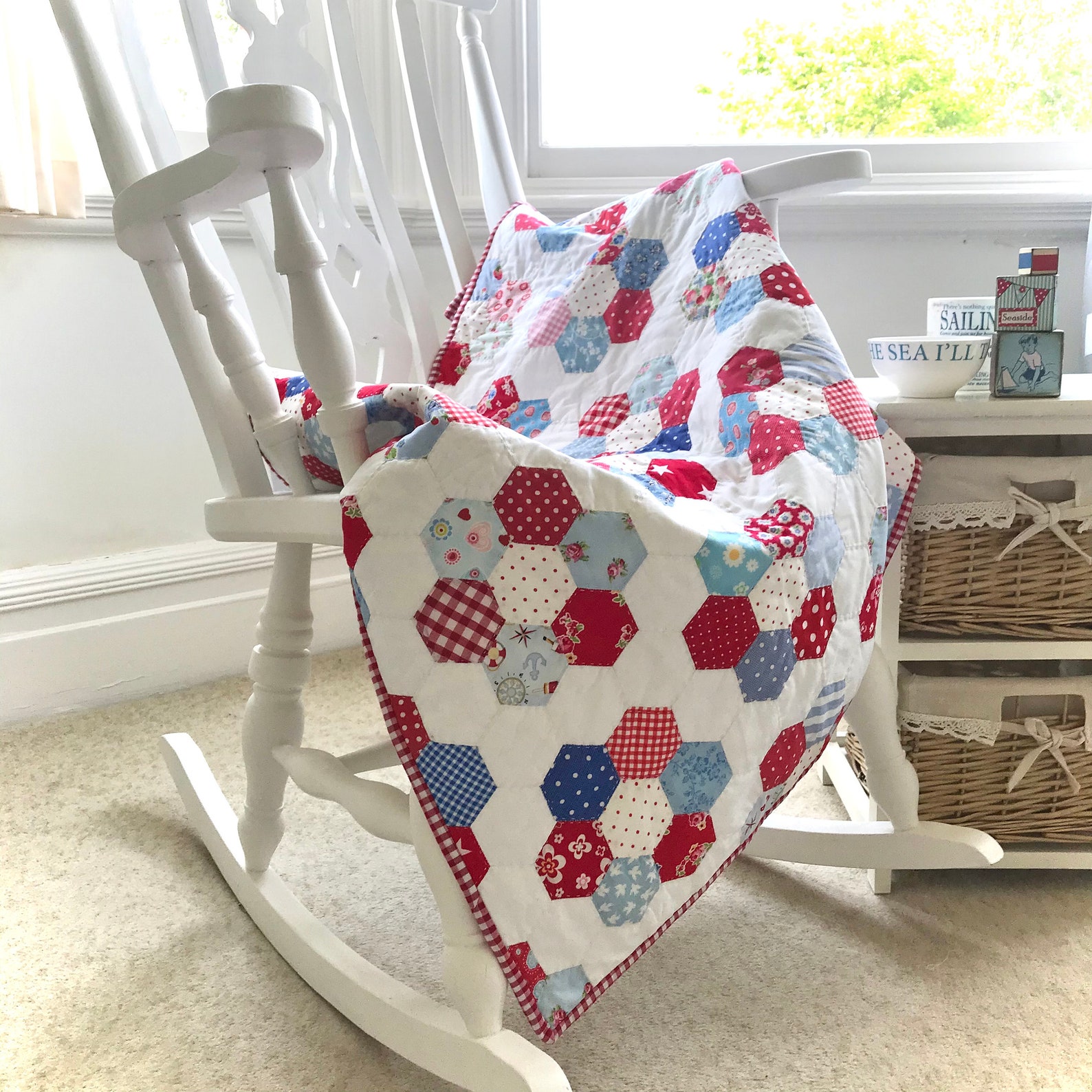 Hexagon Flower Quilt Pattern - Etsy