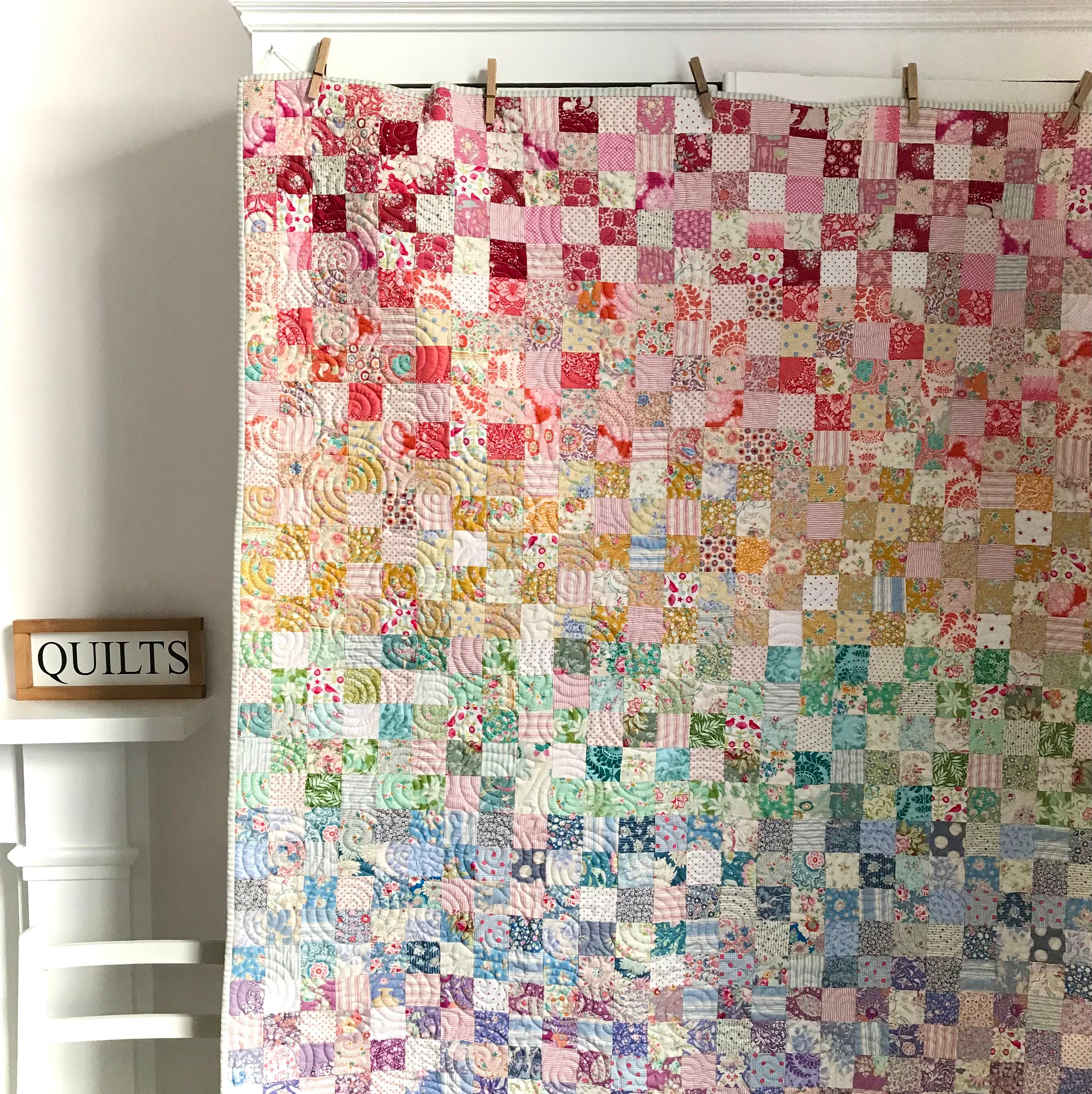 Rainbow Quilt Pattern - Etsy Australia