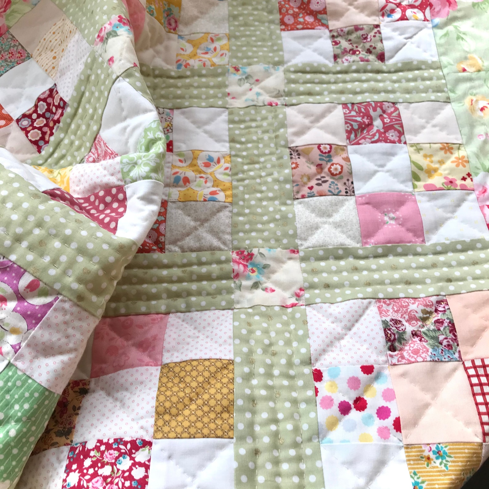 Spring Nine Patch Quilt Pattern - Etsy