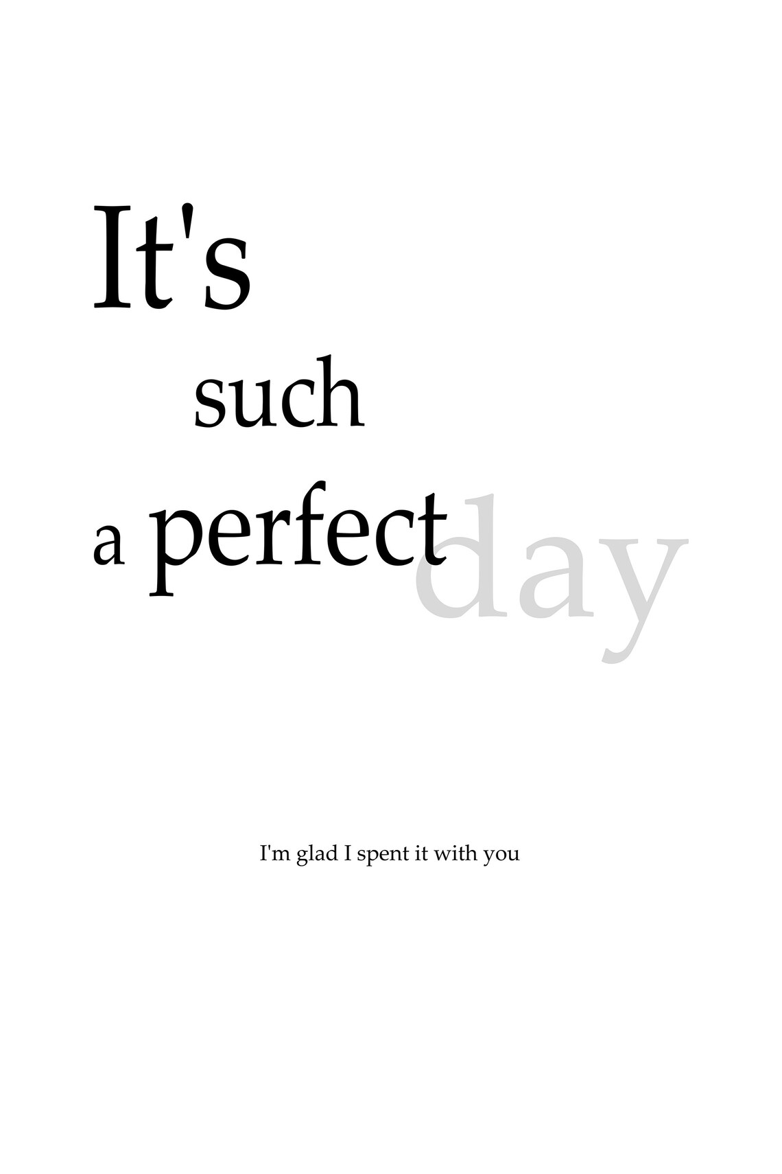 Poster perfect Day Lou Reed Lyrics - Etsy