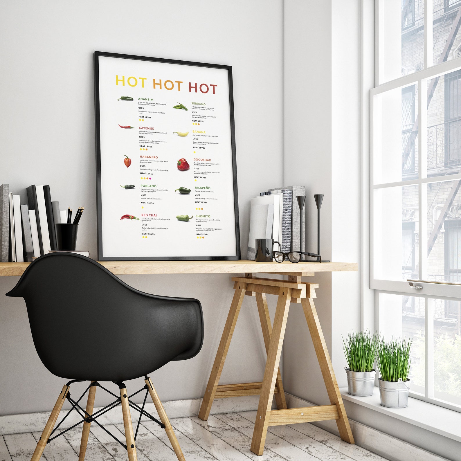 Food Poster Peppers Info Graphic, Pepper Poster - Etsy