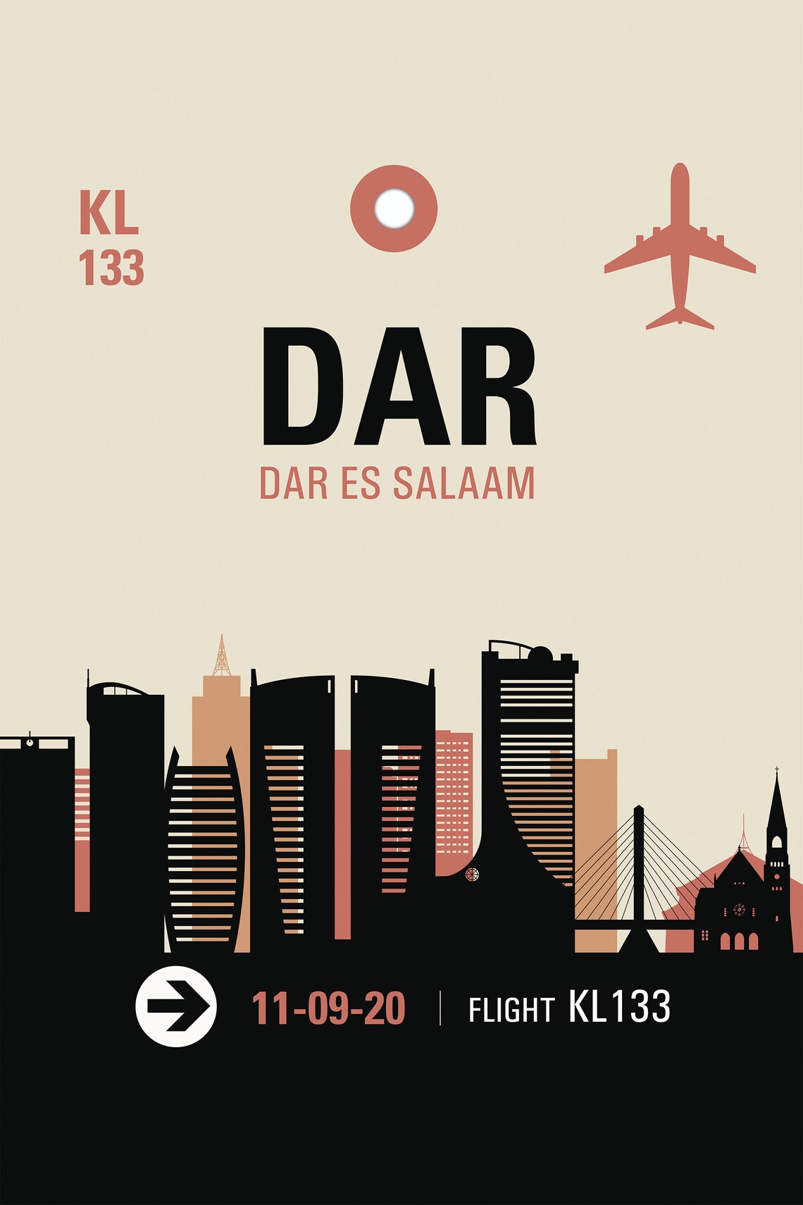 Luggage Dar Es Salaam Dar Es Salaam Print Tanzania Poster - Etsy