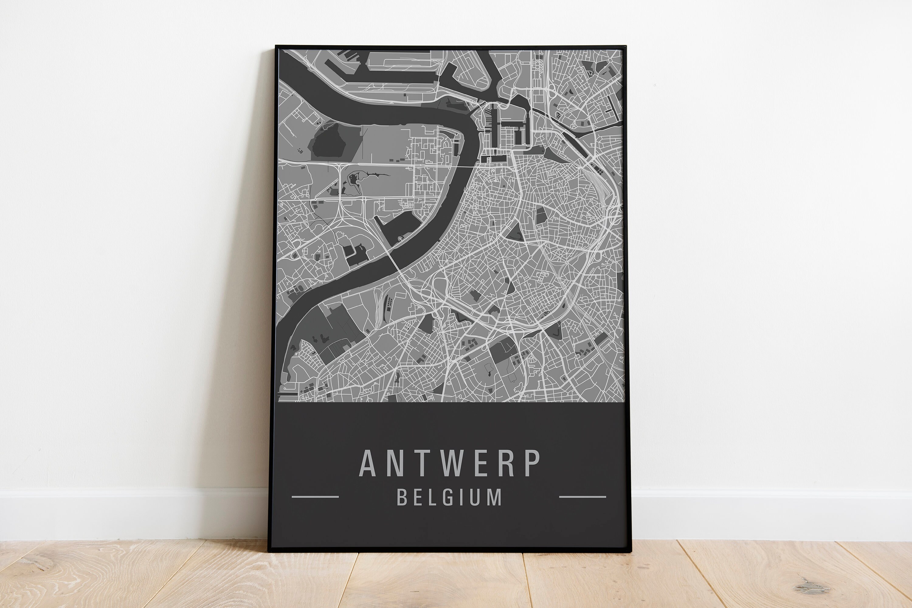 Poster Map of Antwerp, Street Map Antwerp - Etsy