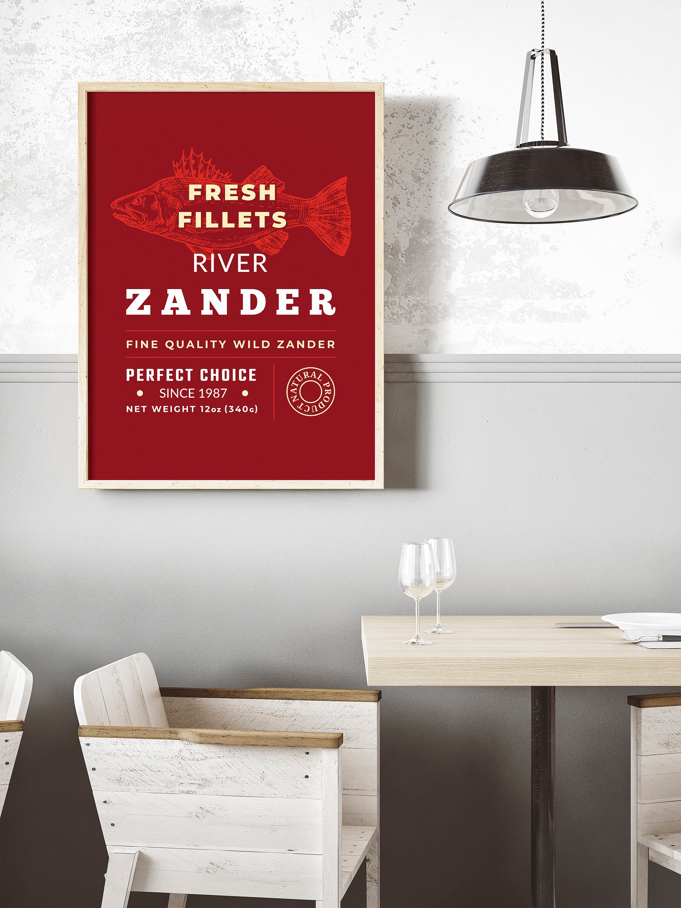 Poster Seafood Zander, Fish Poster, Fish Print - Etsy