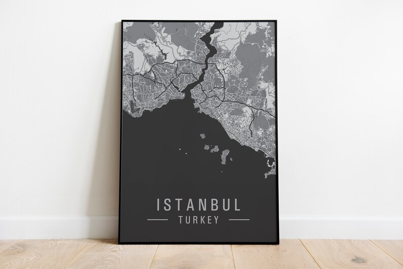 Poster Map of Istanbul, Istanbul Street Map - Etsy Canada