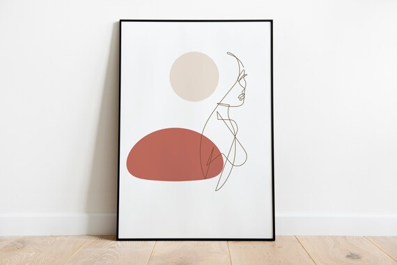 Line Drawing Female Minimal Art | Etsy