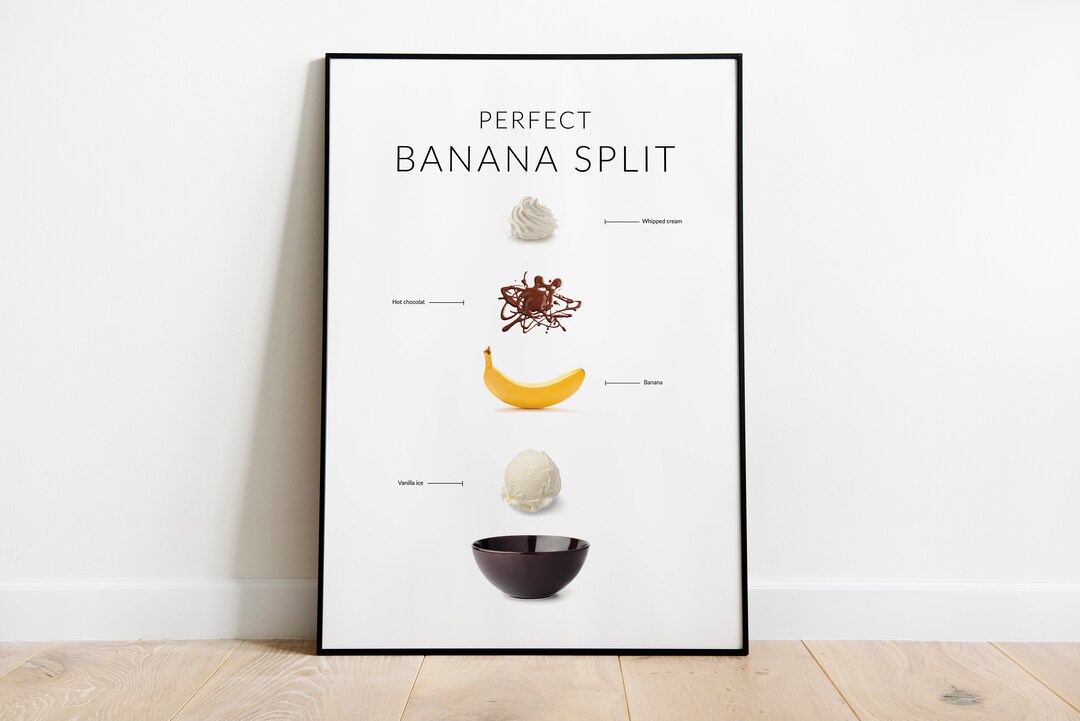 Poster Bananasplit Infographic, Food Poster, Ijs Print - Etsy