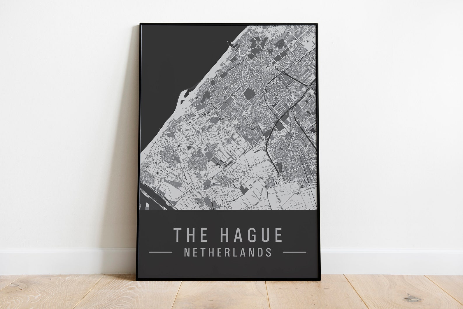 Poster kaart van Den Haag, Plattegrond Den Haag, Den Haag City Print ...