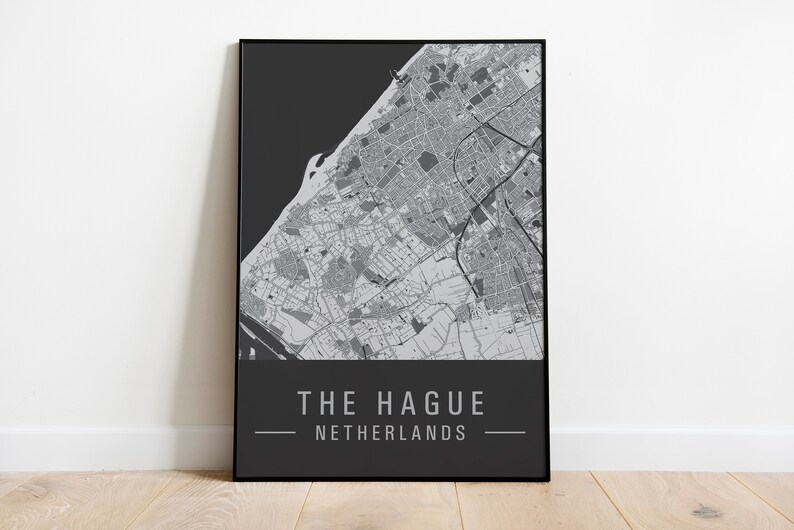 Poster Map of the Hague, Street Map the Hague, the Hague City Print - Etsy
