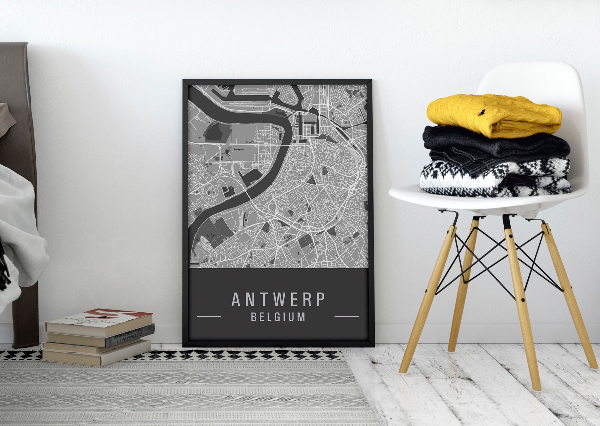 Poster Map of Antwerp Street Map Antwerp - Etsy