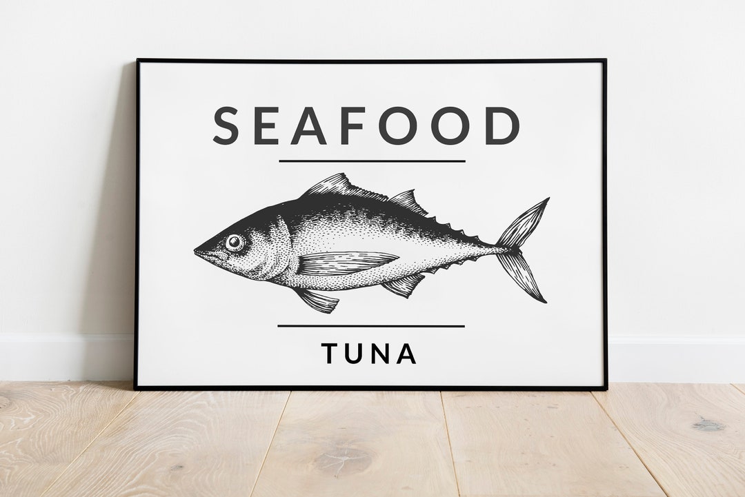 Poster Seafood Tuna, Vis poster, Vis print - Etsy Nederland
