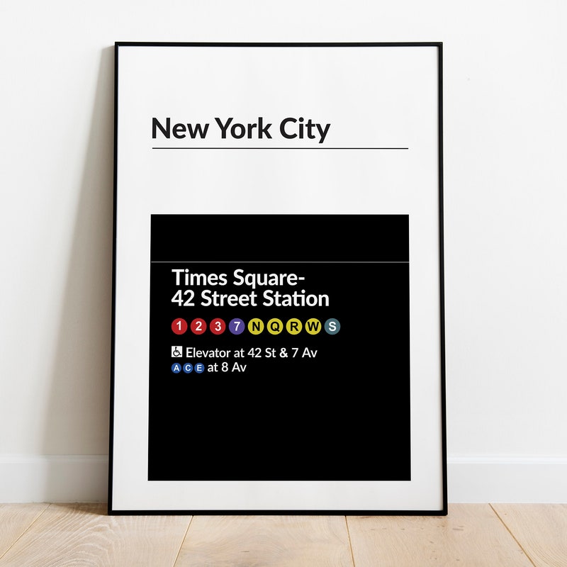 New York Subway Sign - Etsy