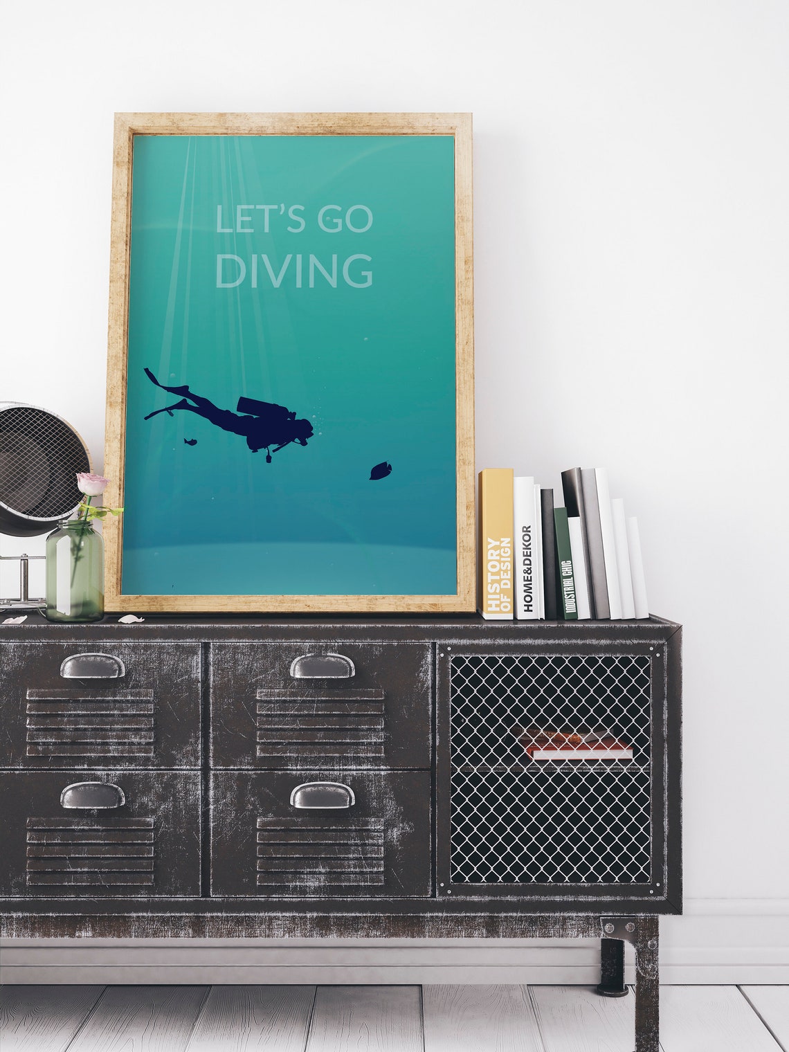 Poster Let's go diving Avontuur poster - Etsy Nederland