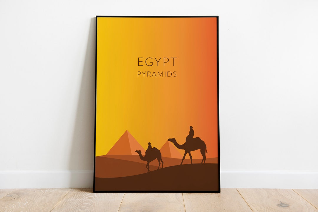 Poster Pyramids Egypt, Egypt Print - Etsy