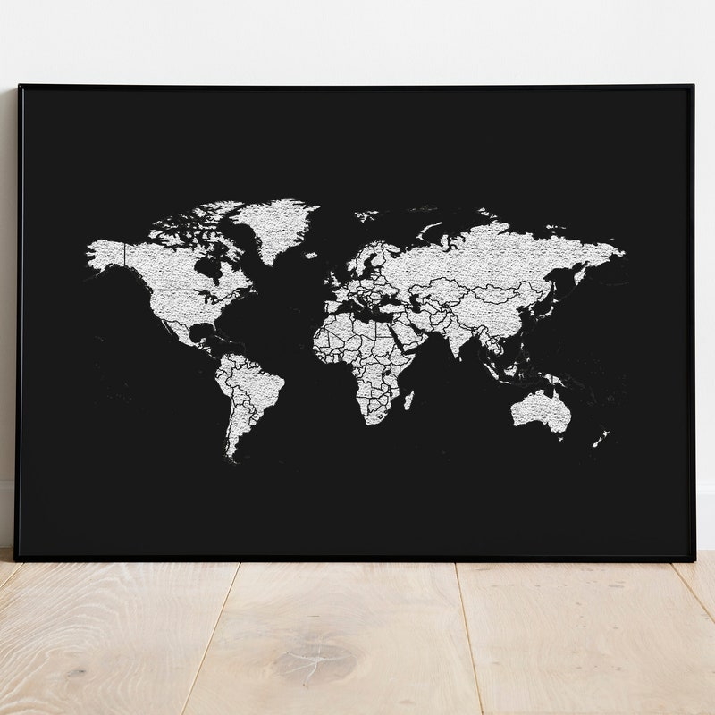 Chalkboard Map - Etsy
