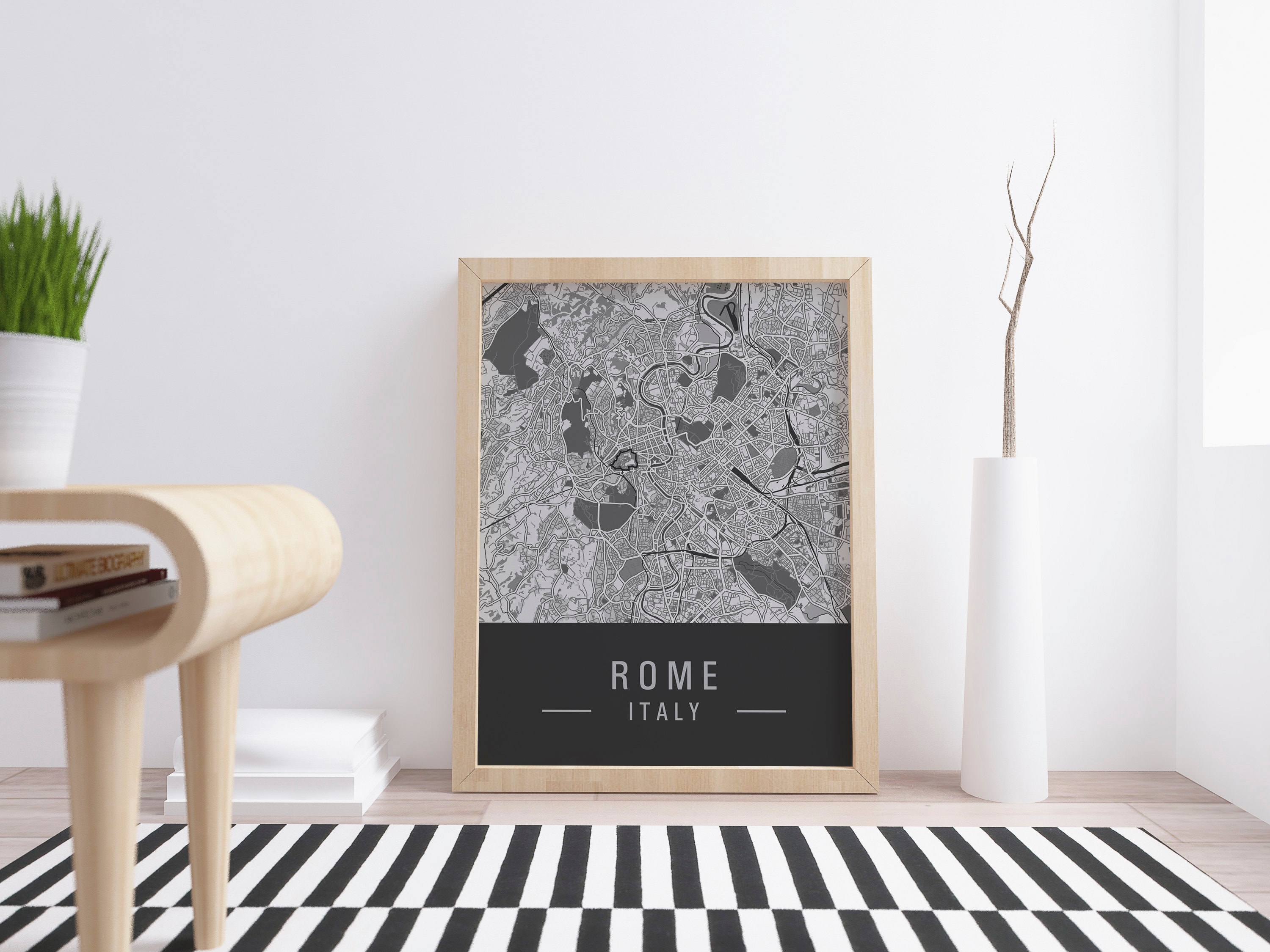 Poster Map of Rome Rome Travel Print - Etsy