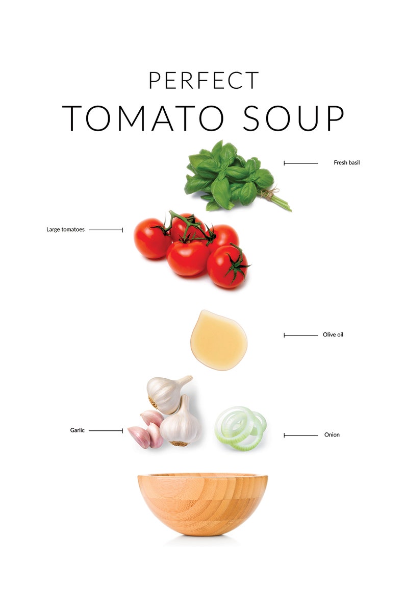 Food Poster Tomato Soup Infographic, Soup Poster - Etsy