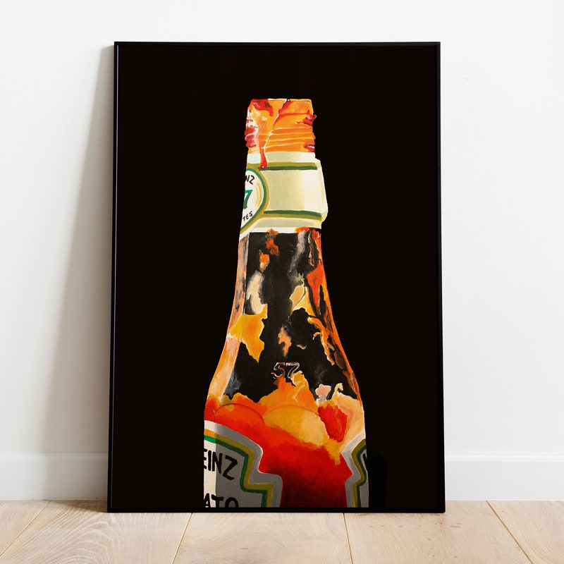 Scared Ketchup Art Etsy