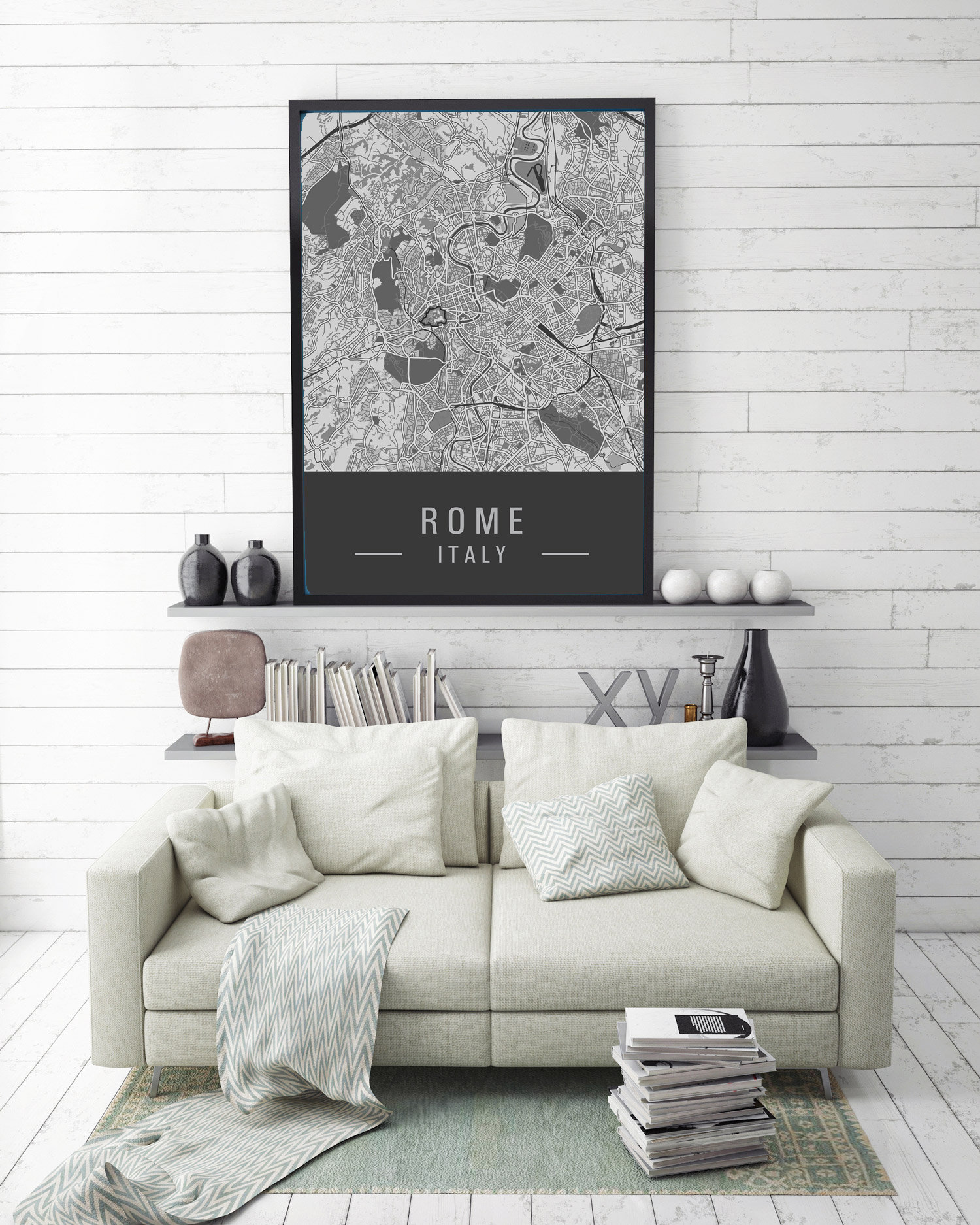 Poster Map of Rome, Rome Travel Print - Etsy