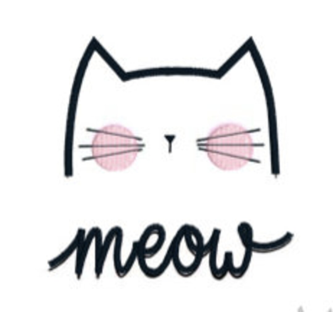 Meow File for Machine Embroidery - Etsy