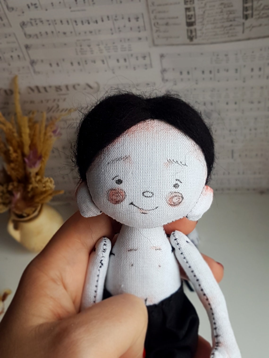 How to make fabric doll handmade toy pattern tutorial PDF | Etsy