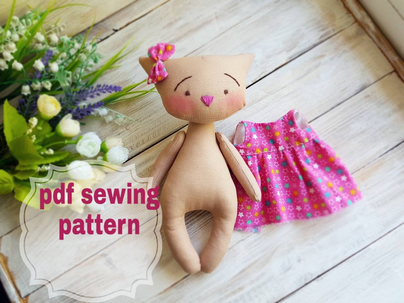 PDF Cat Pattern Animal Doll Pattern doll for kid pdf | Etsy