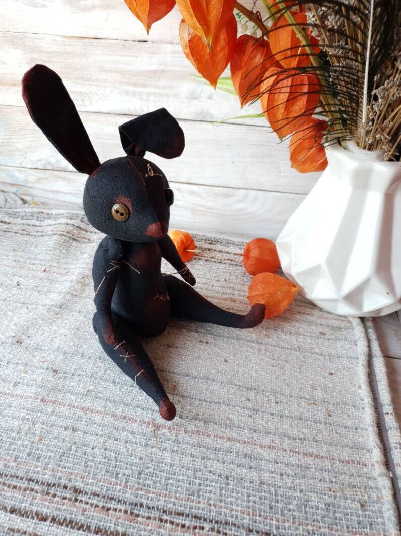 Black Bunny Pattern Dead Bunny Pattern Halloween Doll PDF - Etsy
