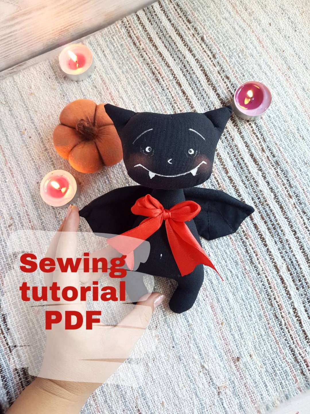 Bat Halloween Epattern-primitive Cloth Doll Craft, Halloween ...