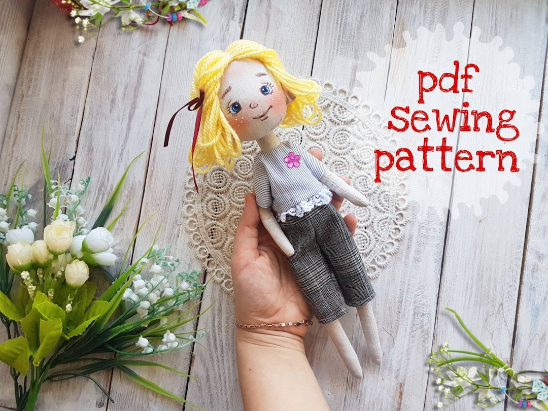 Rag Doll Sewing Pattern Handmade Doll Tutorial Pdf Etsy