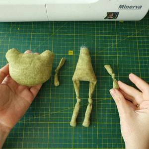 Cute Frog Pdf Pattern Leggy Frog Sewing Tutorial Stuffed Frog Pattern ...