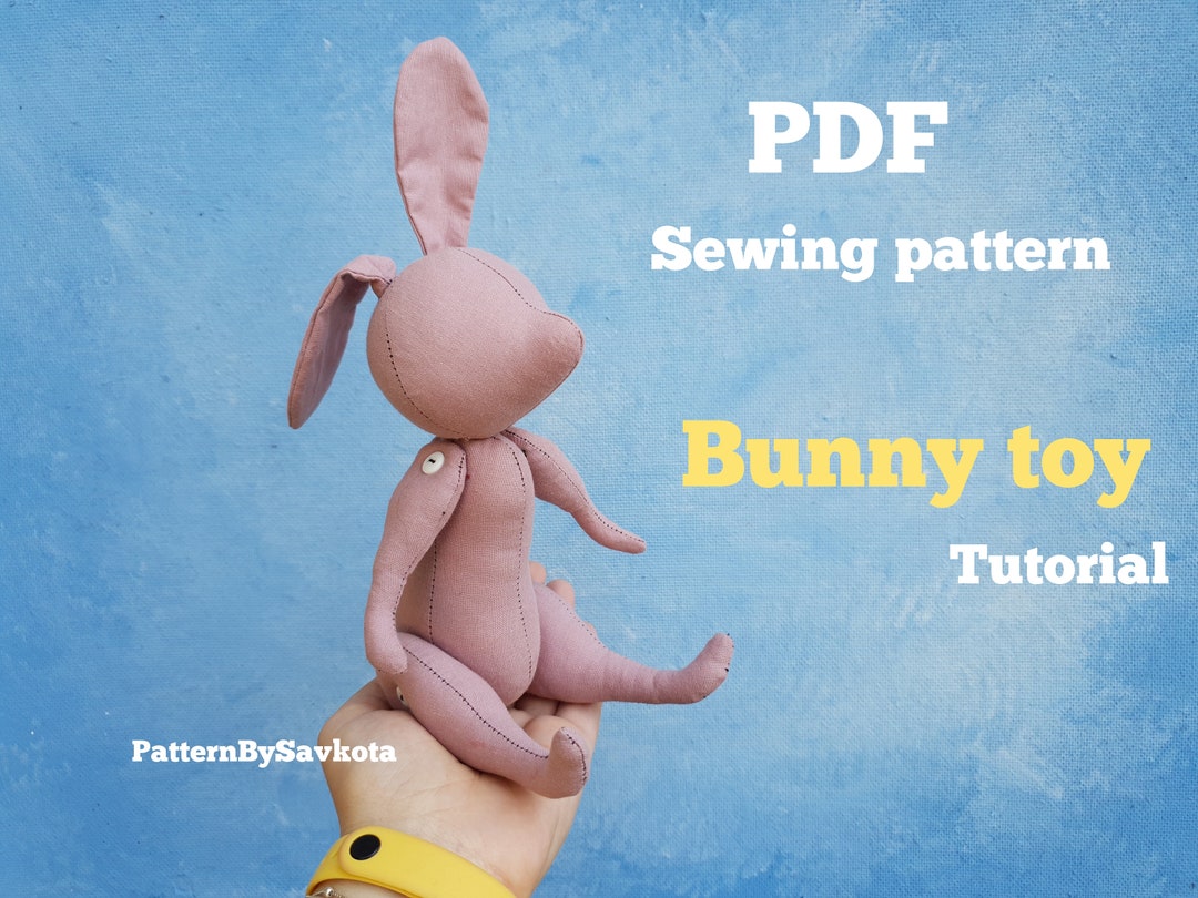 PDF Bunny Sewing Pattern DIY Animal Rag Doll, Soft Toy, Stuffed Toy ...