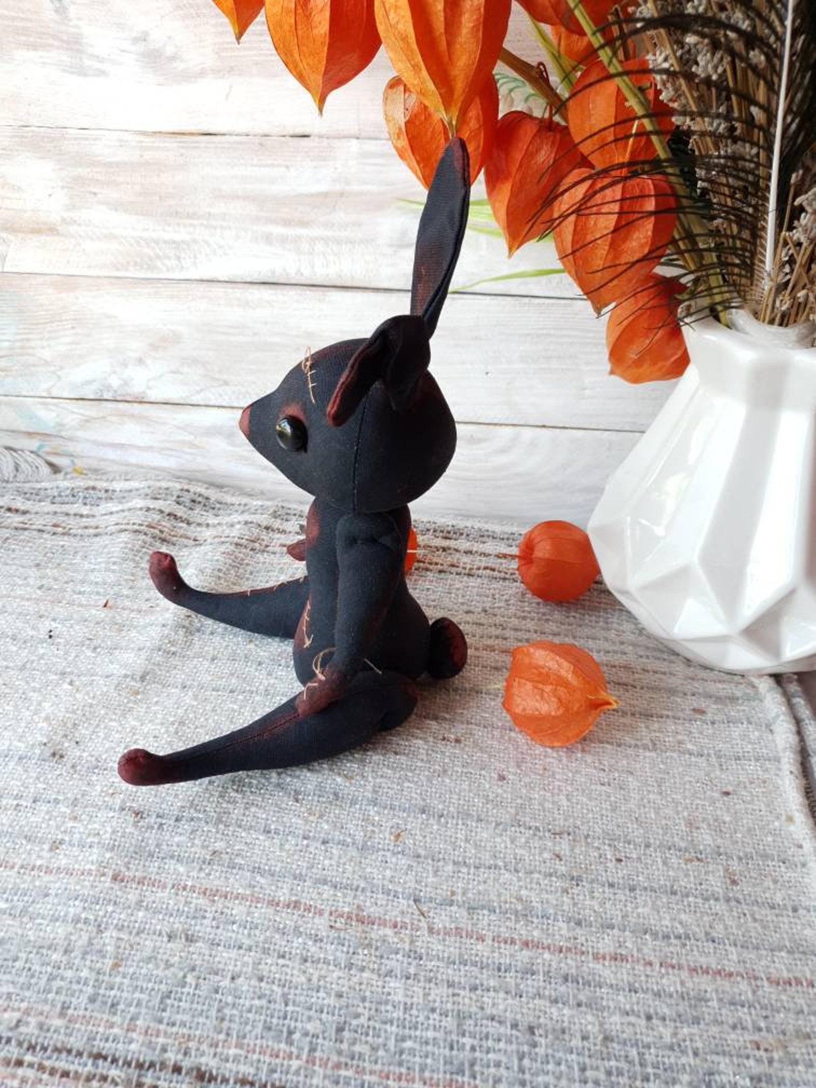 Black Bunny Pattern Dead Bunny Pattern Halloween Doll PDF - Etsy