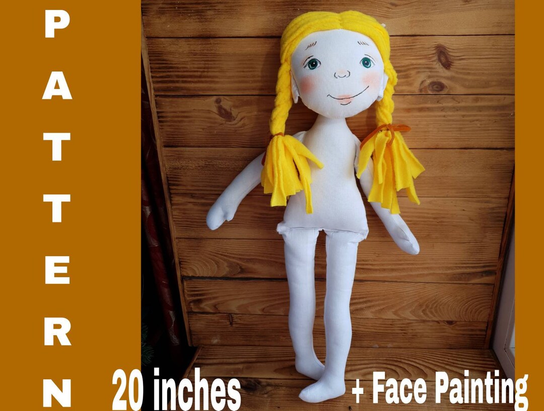 Rag Doll Pattern, 20 Inch Doll Pattern Tutorial PDF Sewing - Etsy
