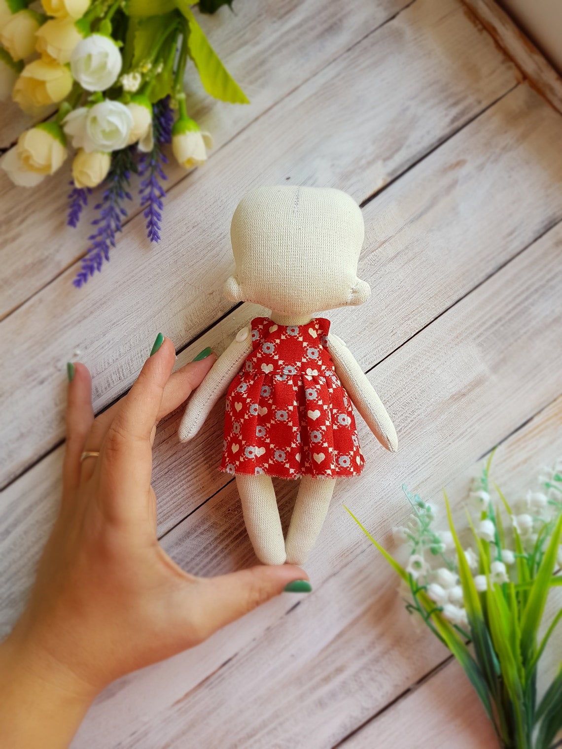 Doll Body Sewing Pattern With Dress Tutorial PDF Cloth - Etsy