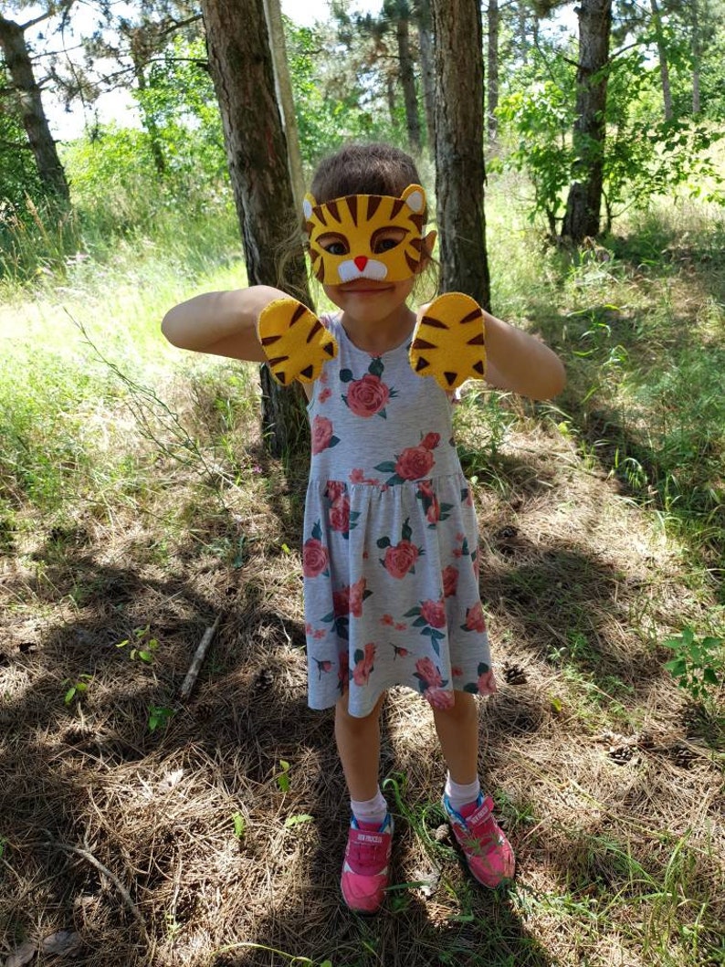 Tiger Mask Pattern Tiger Felt Mask pdf Halloween Costume | Etsy