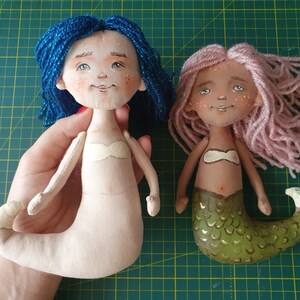 MERMAID DOLL Pattern PDF Sewing Pattern and Tutorial With Face - Etsy