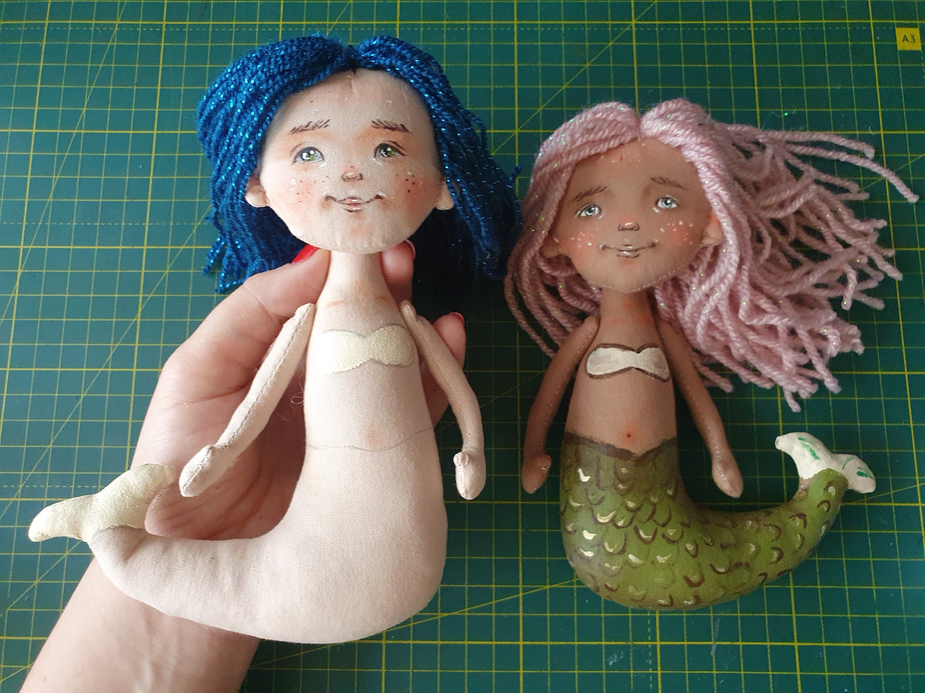 MERMAID DOLL Pattern PDF Sewing Pattern and Tutorial With Face - Etsy