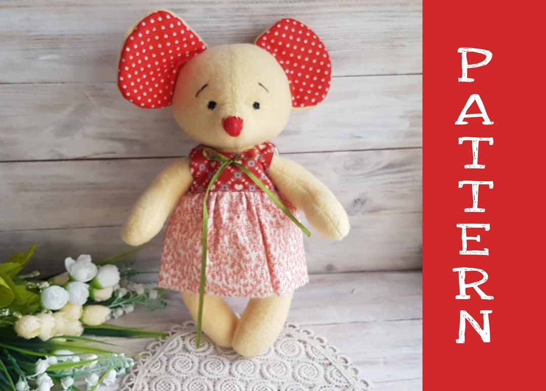 Stuffed Mouse Pattern / Plush Toy Pattern / Animal Pattern / PDF Sewing ...