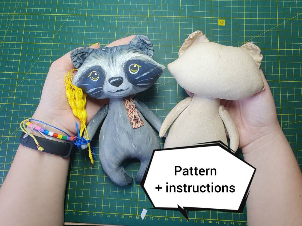 Raccoon PDF Pattern With Instructions-diy-svg Instant - Etsy