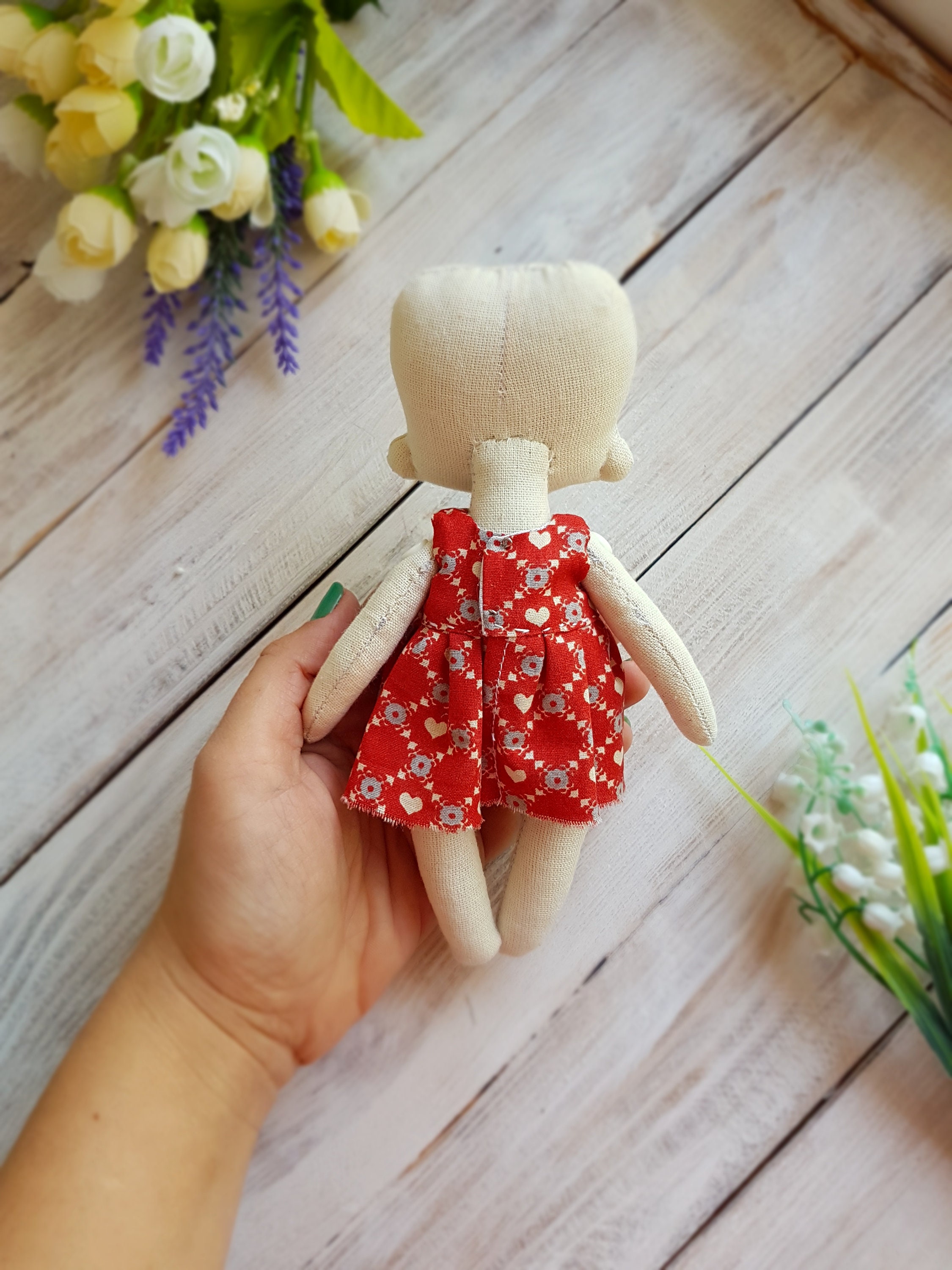 Doll Body Sewing Pattern With Dress Tutorial PDF Cloth - Etsy