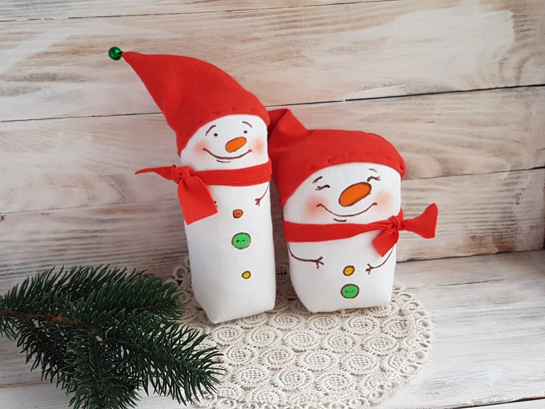 Easy Snowman Pattern (pattern of 2 Snowmen and Hats for Them) - Etsy