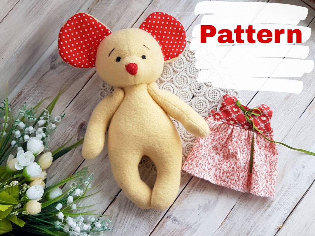 Mouse Plush Toy Sewing Pattern: Beginner-friendly PDF Tutorial - Etsy