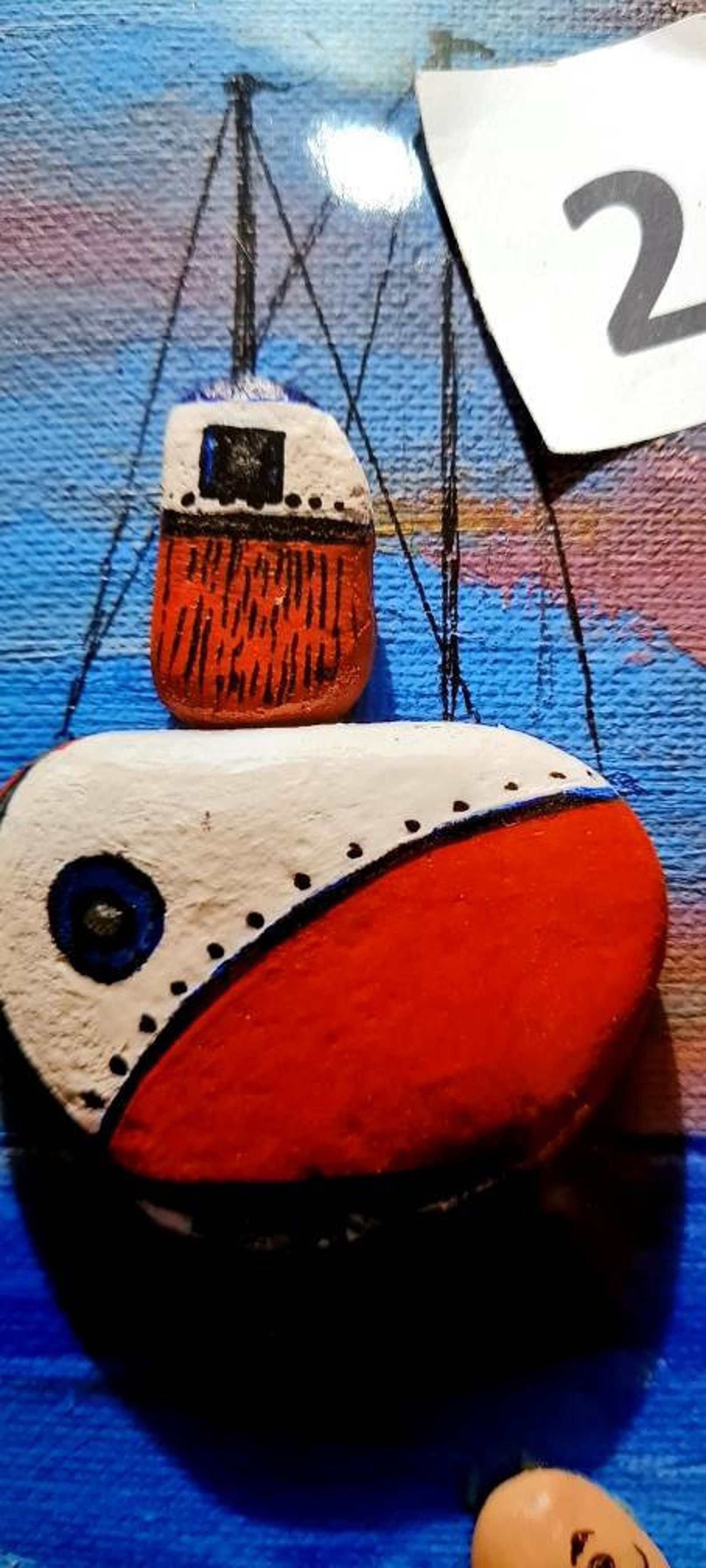 Coastal Greetings Card. Boat Lover's Art Card. Pebble Speedboat Art ...