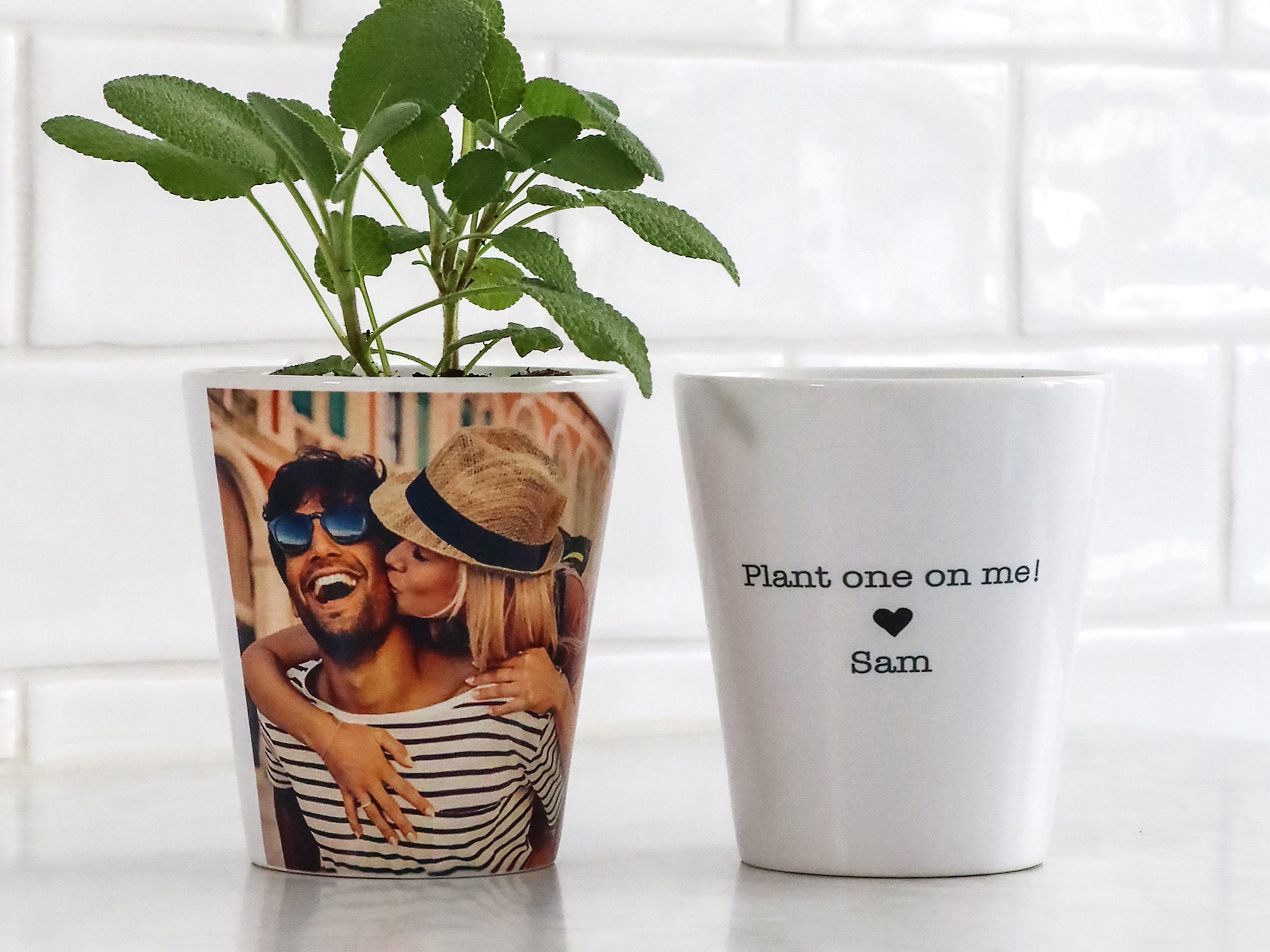 Personalised Plant Pot, Custom Planter, Photo Pot Plant, Photo Flower ...