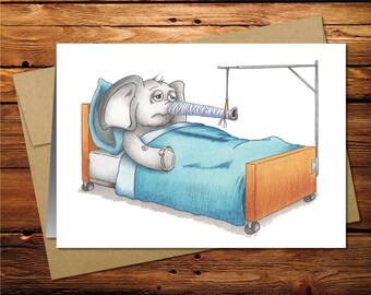 Elephant Get Well - Etsy