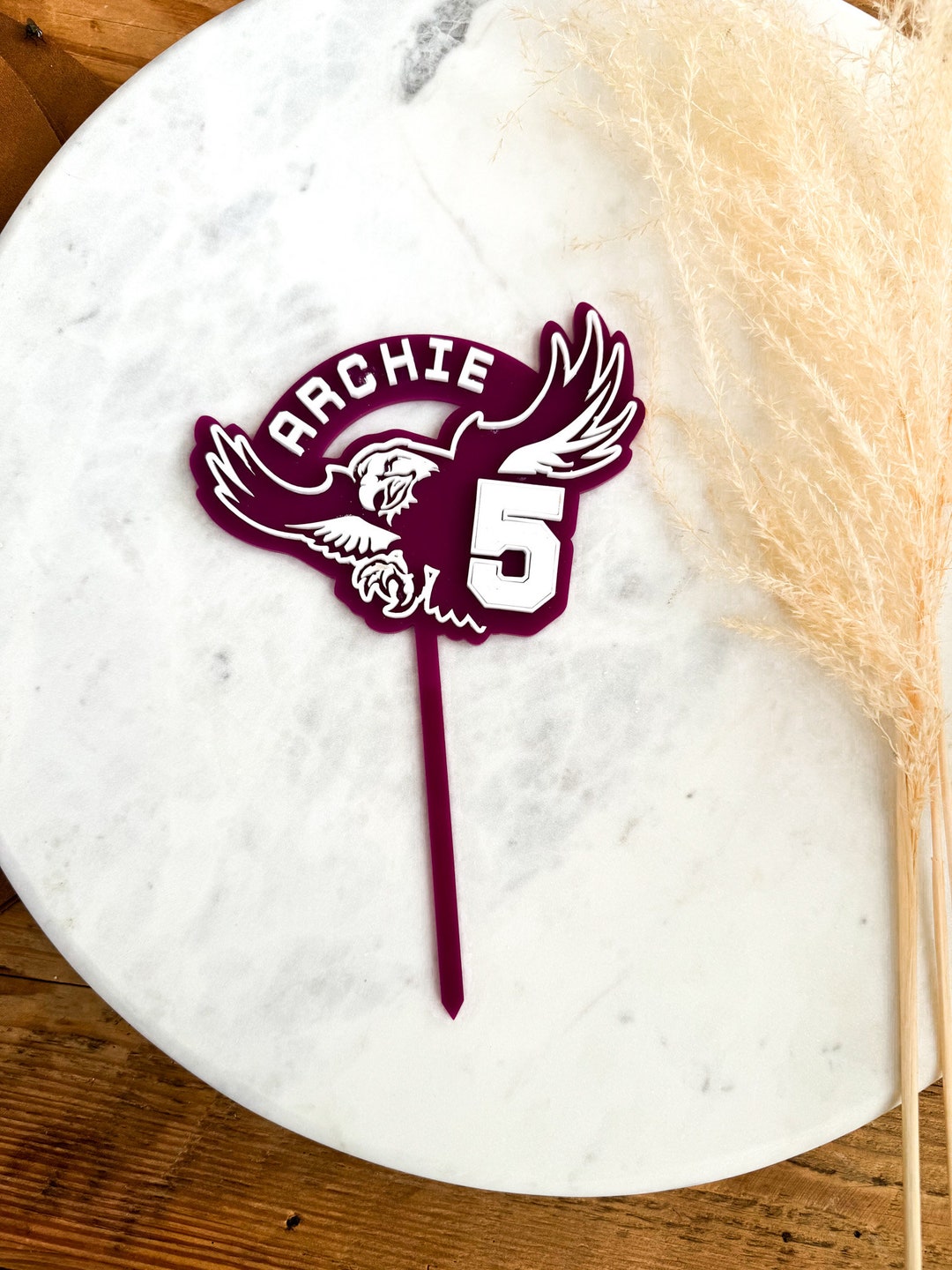 NRL Football Team Custom Acrylic Manly Sea Eagles Cake Topper - Etsy