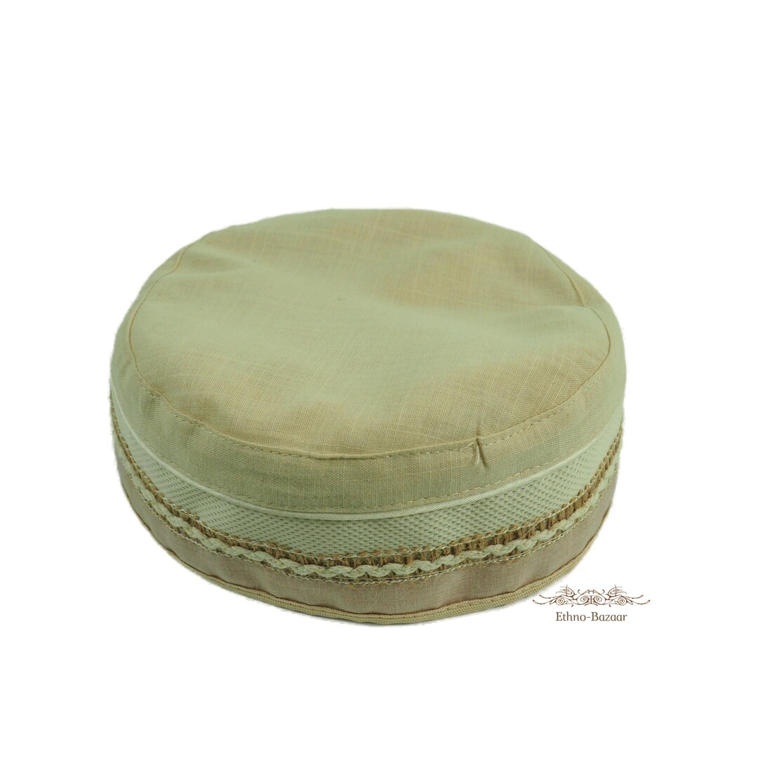 Linen Kufi Kippah Man Brimless Skullcap Kipa Pillbox Taqiyah Fez ...