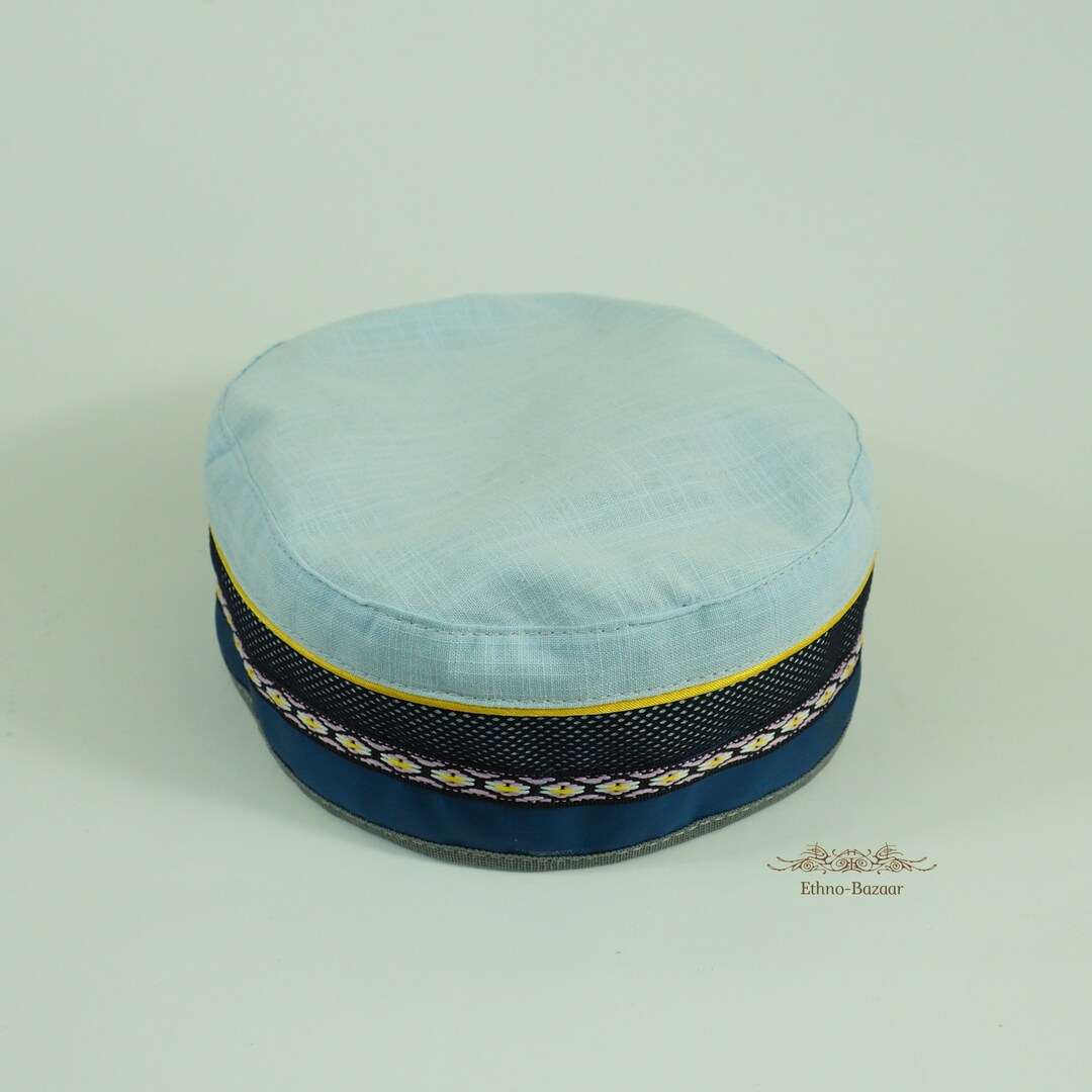Linen Skullcap Airy Kufi Kipa Pillbox Taqiyah Fez Tubeteika Kente ...