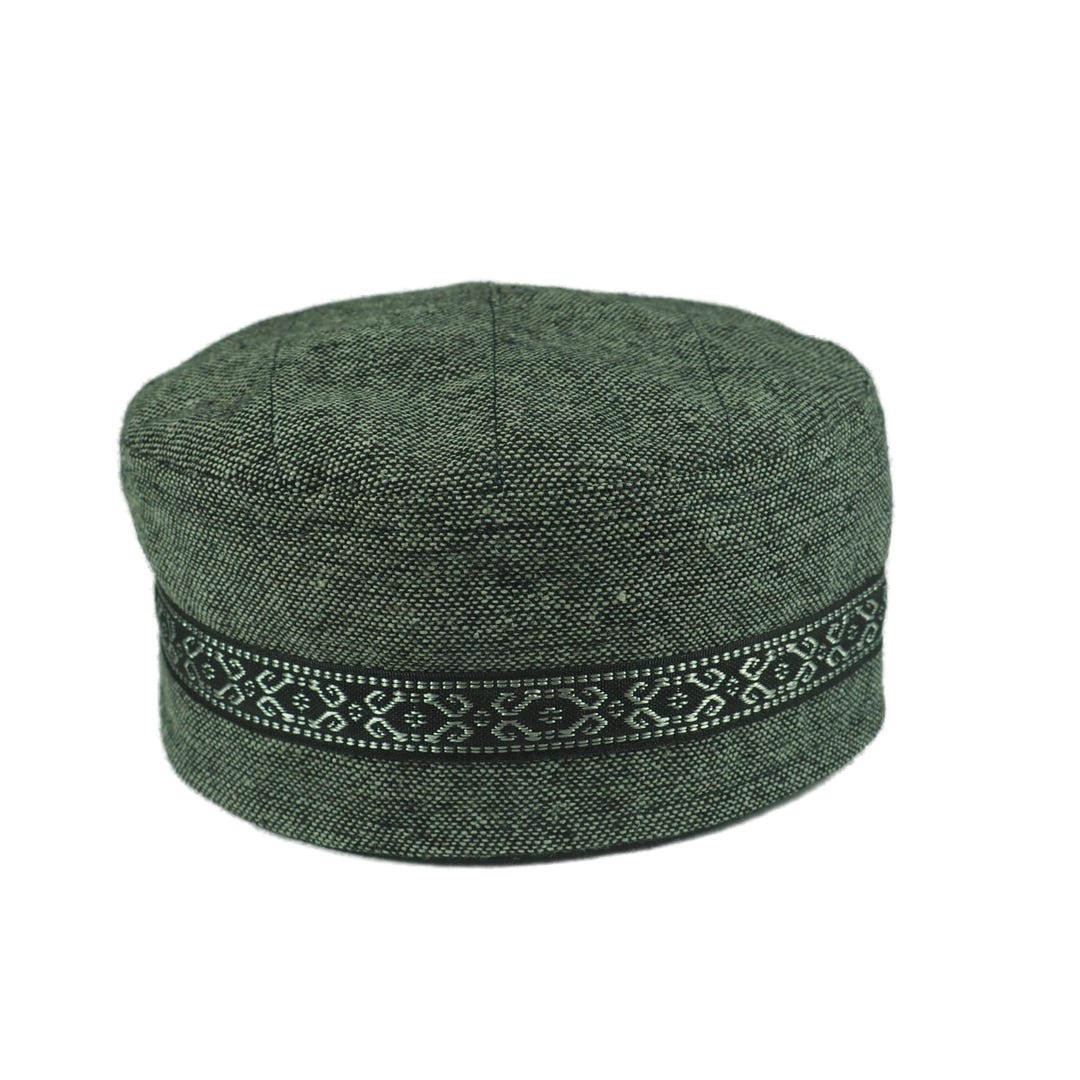 Men Gray Linen Wool Hat Skullcap Kufi Kipa Pillbox Taqiyah Fez ...