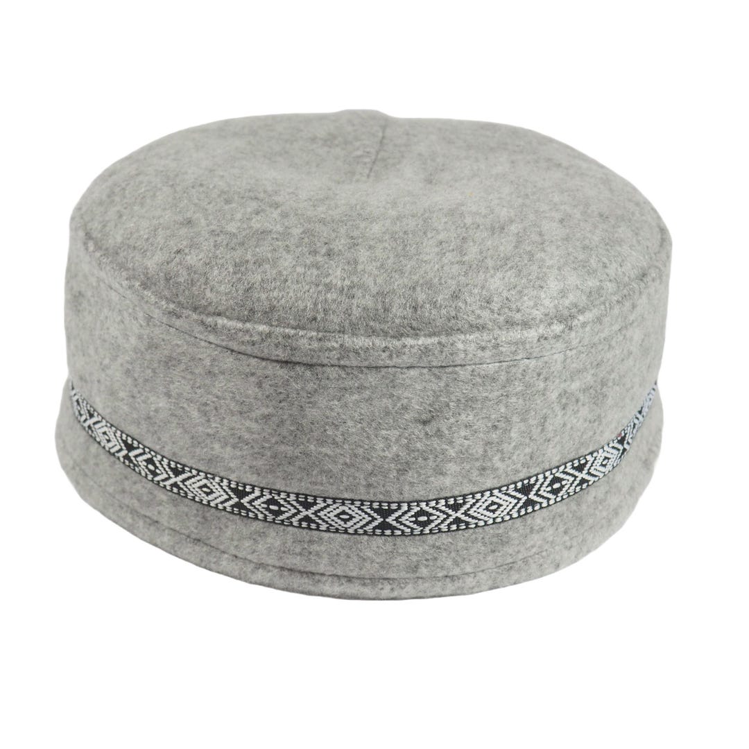 Man Wool Cloth Hat Kuchi Kufi Kipa Pillbox Taqiyah Fez Tubeteika Beanie ...
